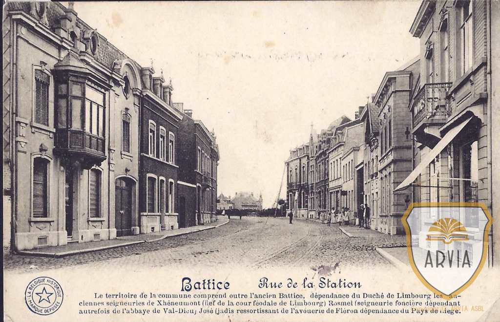 BATTICE -1912 - Rue de la station - ARVIA Archives Herve