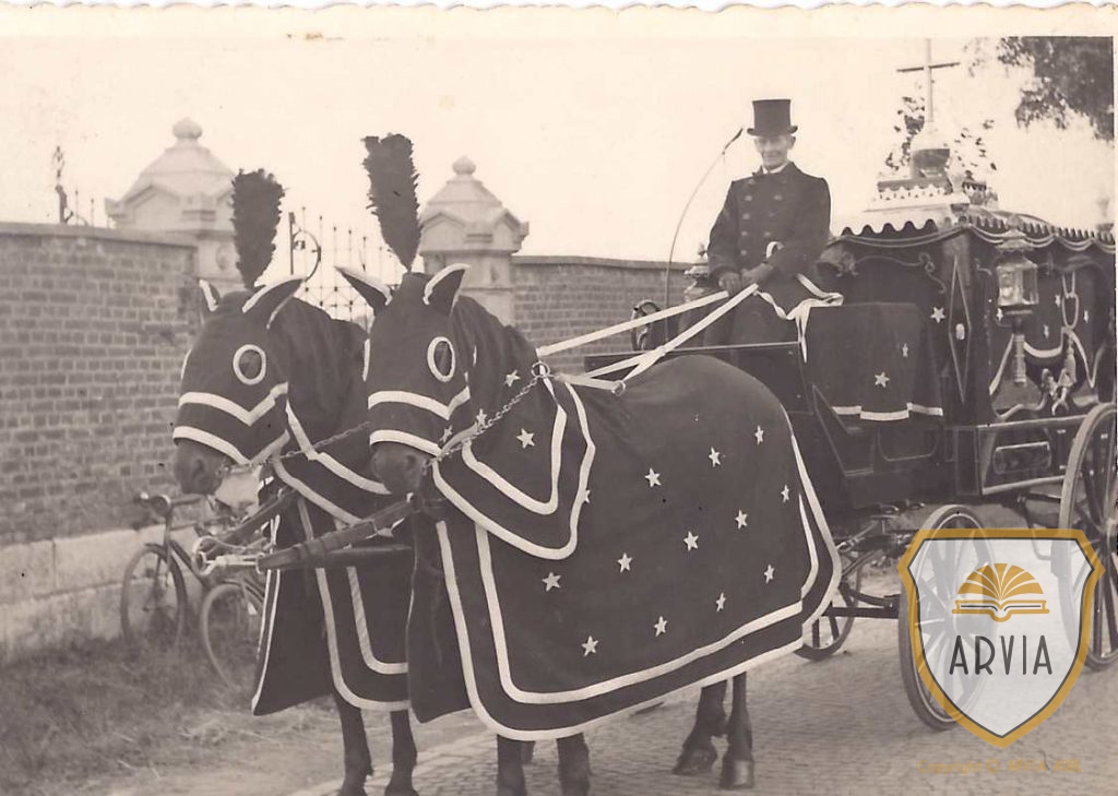 BATTICE - 1942 -corbillard-Mathieu-DETRY- ARVIA Archives Herve