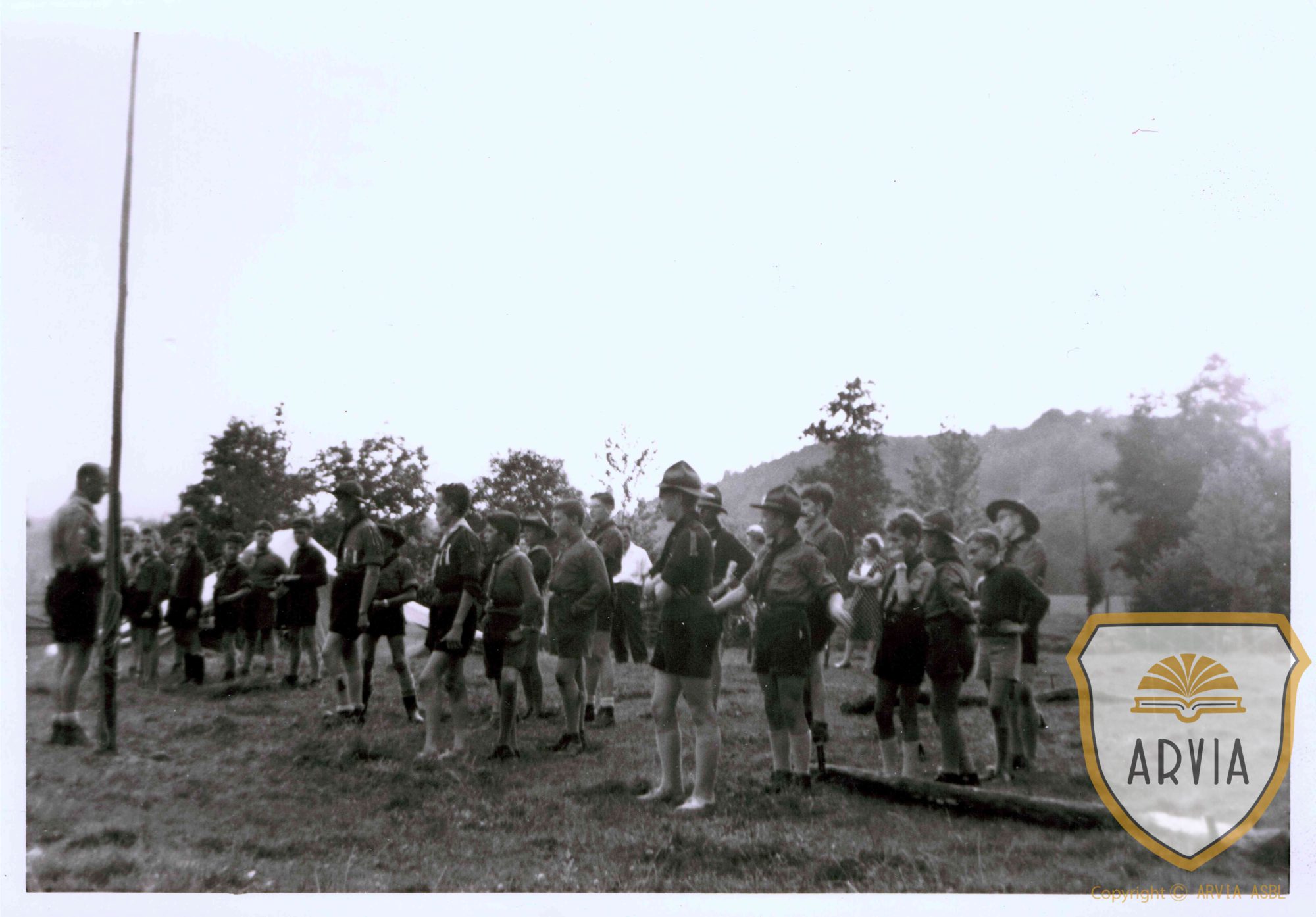 HERVE-1960-Scouts-camp Goronne - le portique - abbé Flohimont - July ...