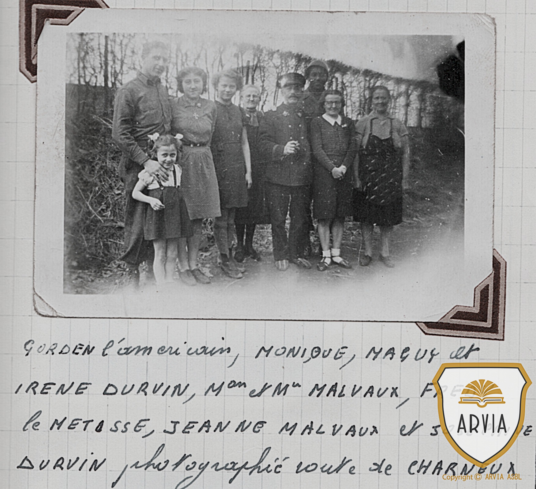 Herve-1944- route de Charneux- l'americain Gorden-Monique-Maguy-Irène ...